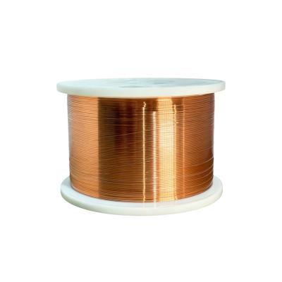 China 0.100×1.000mm UEW Flat Enameled Copper Wire Thermal Class H Rating for sale
