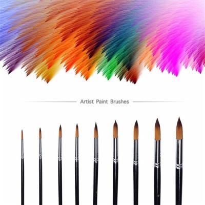 China cosmetic tools custom logo artist paint wooden nail art brush for sale