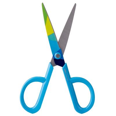 China baby tiny supplies cute color private label stainless steel printing strong civil scissors for sale