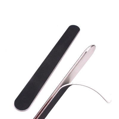 China Stainless Steel Nail File Double Side Replaceable Sandpaper Metal Nail File for sale