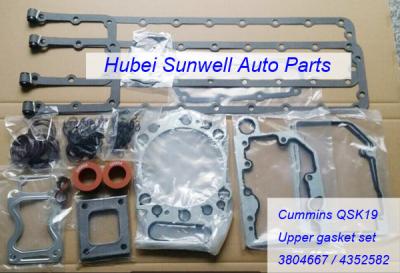 China Cummins QSK19 engine upper gasket set 3804667 / 4352582 for sale