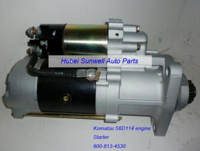 China Komatsu PC300 / PC400 excavator starter S6D114 engine starter 600-813-4530 for sale
