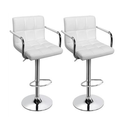 China Metal Furniture Cheap Bar Stools Modern Nordic Luxury Leather Kitchen High Chair With Back for sale