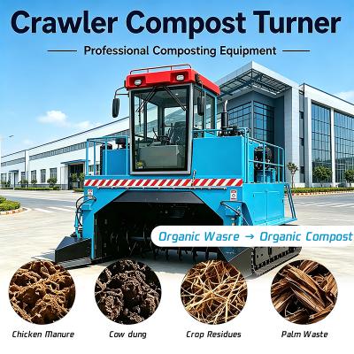 China Remote & Automatic Crawler Compost Turner with 2.5m Turning Width and Weichai Diesel Engine for Organic Fertilizer Production for sale