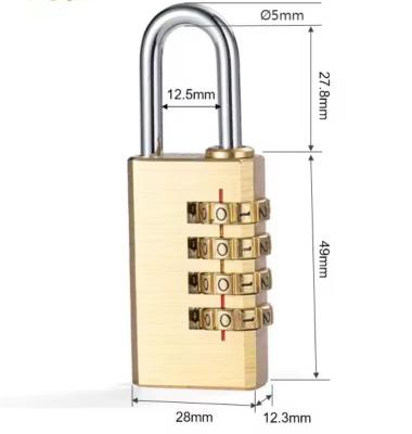 Cina Combinazione di lucchetto con codice di copra per borsa da bagaglio 50 mm in vendita