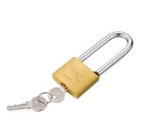 China 75mm Brass Long Shackle Padlock Combination Customized for sale