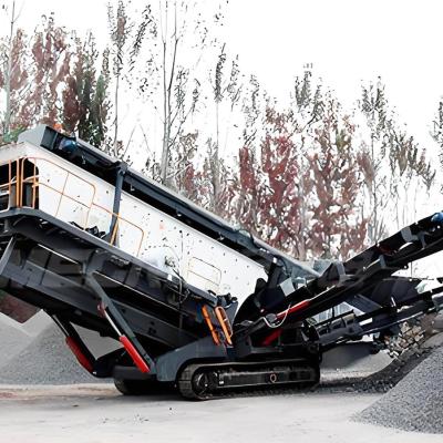 China Mobile Tracked Concrete Impact Crusher Stone Crusher Line in with 70-297kw Motor Power for sale
