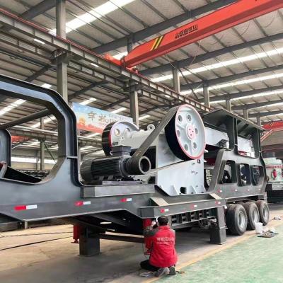 China Mobile Tracked Concrete Impact Crusher Stone Crusher Line in with 70-297kw Motor Power for sale