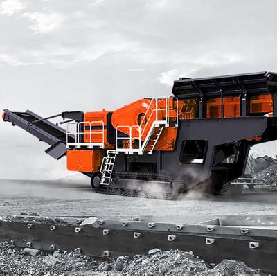 China Mobile Tracked Concrete Impact Crusher Stone Crusher Line in with 70-297kw Motor Power for sale