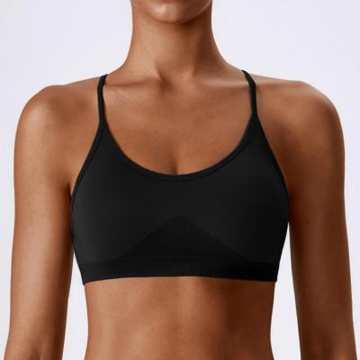 China Seamless Jelly Sports Bra with Medium-High Impact Support and Moisture-Wicking Fabric Using Wire-Free Jelly Strip Technology for sale