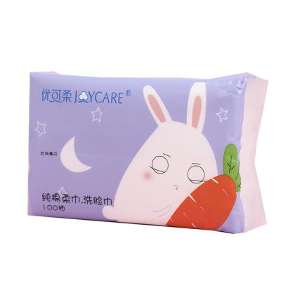 China Wet Dry Facial Cotton Tissue Breathable Water Absorption Long Durability for sale