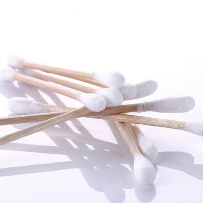 China Ronde Houten Oorzwabbers, Wattenknoppen Lichtgewicht Duurzame Hoge Abosorption Te koop