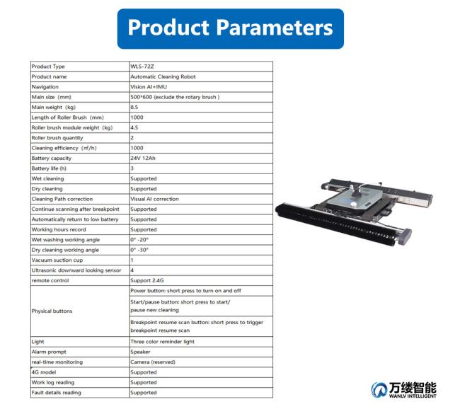 Automated Solar Panel Cleaner Solar Panel Scrubber Solar Panel Cleaning Robot with Two Rolling Brush Heads and Water Spray Nozzle