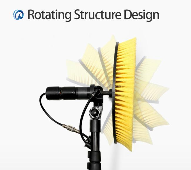 Single Head Dry Brush Solar Panel Washing Machine Rotary Brush for Cleaning PV Panel System with 3.5m 5.5m 7.5m Telescopic Pole/Rod