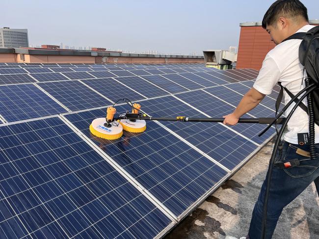 Electric Solar Panel Cleaning Machine Dry Cleaning Solar Panel Cleaning Brush