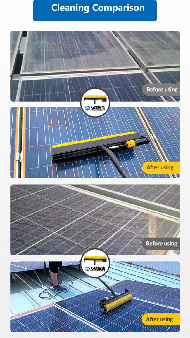 Goose Neck Design Solar Panel Pressure Washer Water Spray Cleaning Machine