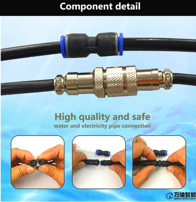 Solar Power System Cleaning Brush Manual Spray Brush with 55cm Widened Nylon Head and 3.6 M Telescopic Handle Can Connect to Water Faucet Directly