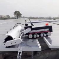 China Solar Panel Cleaning Brush Robot 1200mm Width for PV Module Maintenance for sale