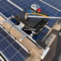 China Rotating Solar Panel Cleaning Robot 1100mm Cleaning Width Remote Control for sale
