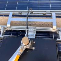 China Rotating Solar Panel Cleaning Robot 1100mm Cleaning Width Remote Control for sale