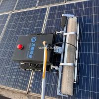 China Rotating Solar Panel Cleaning Robot 1100mm Cleaning Width Remote Control for sale