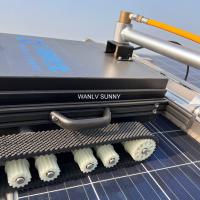 China Remote Controlled Solar Panel Cleaning Robot 1500mm Brush Width for PV Modules for sale