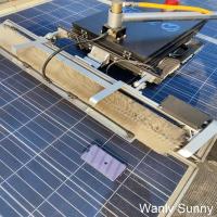 China Remote Controlled Solar Panel Cleaning Robot 1500mm Brush Width for PV Modules for sale