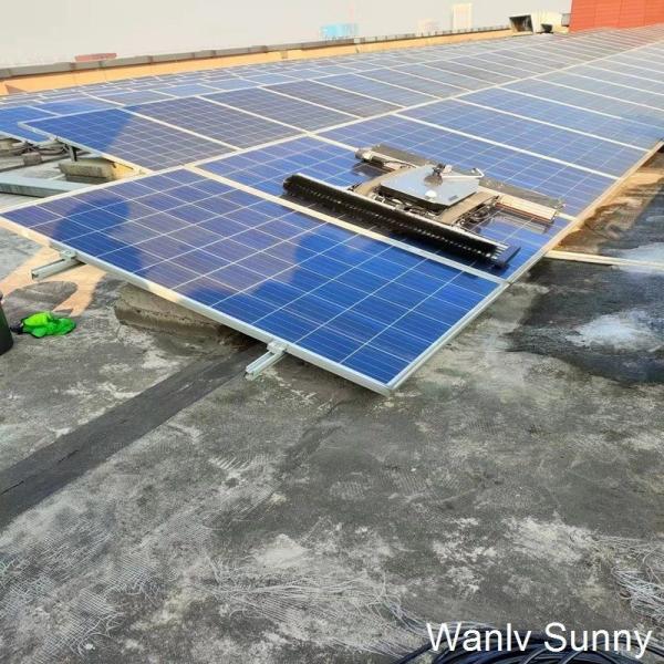 Quality Solar Panel Cleaning Crawler 24V Self Cleaning Robot for Dry Cleaning or Water for sale