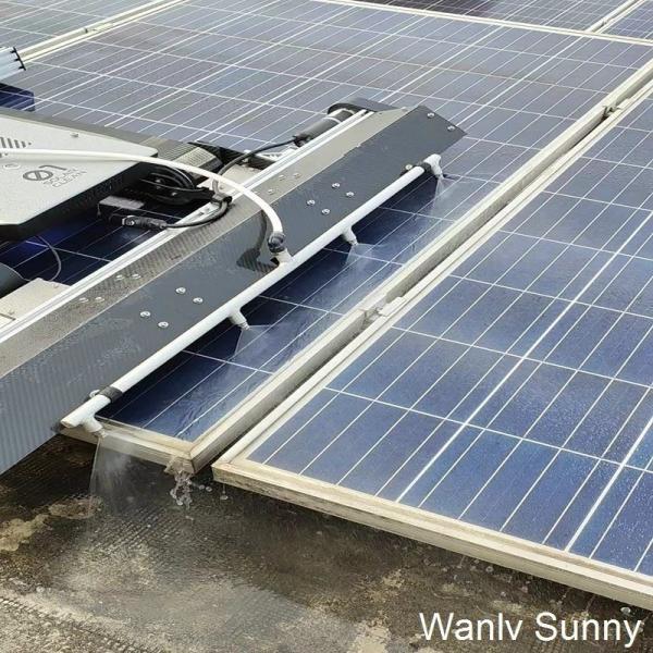 Quality Solar Panel Cleaning Crawler 24V Self Cleaning Robot for Dry Cleaning or Water for sale