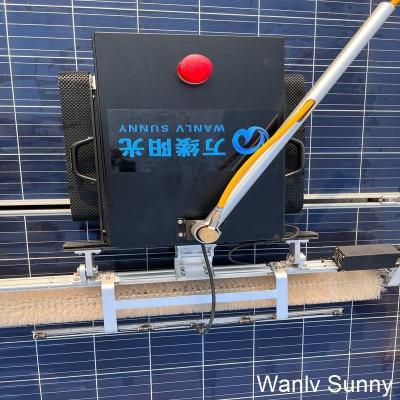 China Solar Panel Cleaning Equipment with Track Crawl Quick Cleaning Rolling Brush and Nozzles for sale