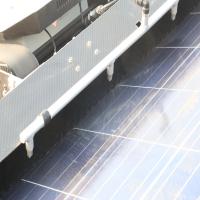China Solar Panel Cleaner Robot Semi-Automatic 1200mm Width High Efficiency Cleaning Machine for sale