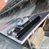 China Solar Panel Cleaning Robot 120W Remote Control and Physical Cleaning Tech for PV Maintenance for sale