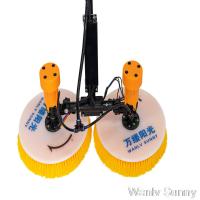 China Automatic Panel Cleaning Machine Two Rotating Head Brush 40cm Width AC110-240V for sale