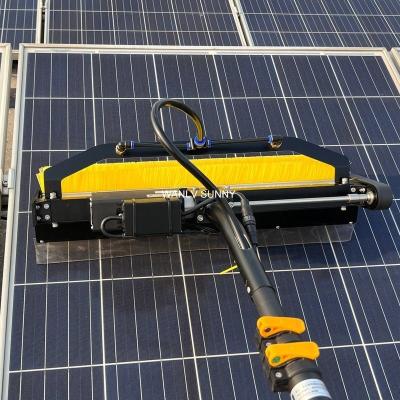China Waterless/Water Solar Panel Cleaning Machine with Telescopic Handle and Customization for sale