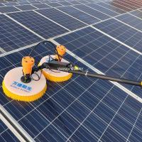 China Extendable Rotating Solar Panel Cleaning Brush 6m Telescopic Pole for PV Module Washer for sale
