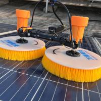 China Customizable 3.5m Solar Panel Cleaning Brush Double Disc Rolling 40cm Width for sale