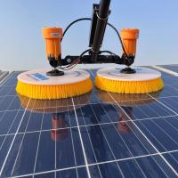 China Customizable 3.5m Solar Panel Cleaning Brush Double Disc Rolling 40cm Width for sale