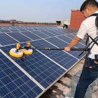 China Customizable 3.5m Solar Panel Cleaning Brush Double Disc Rolling 40cm Width for sale