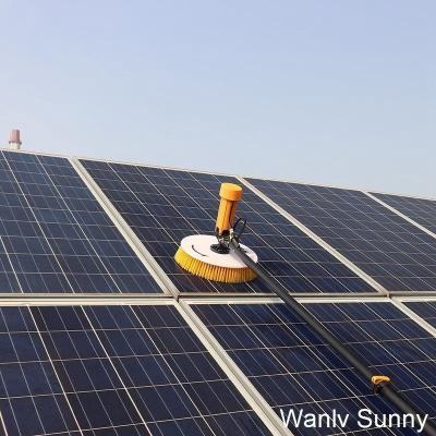 China Portable Electric Single Head Brush for Solar Panel Cleaning and 3.5 Meters Telescopic Handle for sale