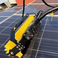 China Solar Panel Cleaning Machine 6m Brush Width Labor Saving Scrubbing Equipment for sale