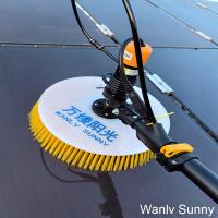 China Electric Solar Panel Cleaning Machine with Rotating Brush 1200mm Width for Efficient Cleaning for sale