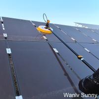 China Electric Solar Panel Cleaning Machine with Rotating Brush 1200mm Width for Efficient Cleaning for sale