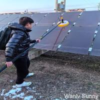 China Electric Solar Panel Cleaning Machine with Rotating Brush 1200mm Width for Efficient Cleaning for sale