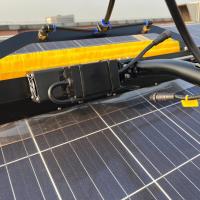 China Solar Panel Cleaning System Backpack with 7.5m Extension Pole Automatic Water Fed Brush for sale