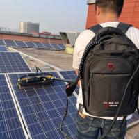 China Solar Panel Cleaning System Backpack with 7.5m Extension Pole Automatic Water Fed Brush for sale