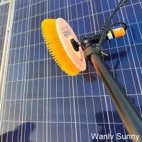 China 3.5m Extendable Handle Solar Panel Cleaning Brush Single Disc Rotating Head for PV Maintenance for sale