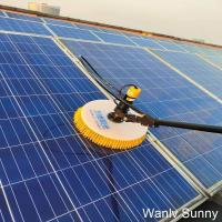 China Single Head Rotating Brush Solar Panel Cleaning Machine 7.5m Handle Li Battery for sale