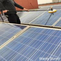 China Single Head Rotating Brush Solar Panel Cleaning Machine 7.5m Handle Li Battery for sale
