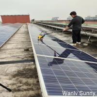 China Customizable Solar Panel Cleaning System 3.5m Max Unfold Size 60cm Rolling Brush for sale