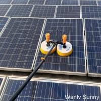 China Double Disc Rotating Brush for Solar Panel Cleaning 40cm Width 180W Motor for sale